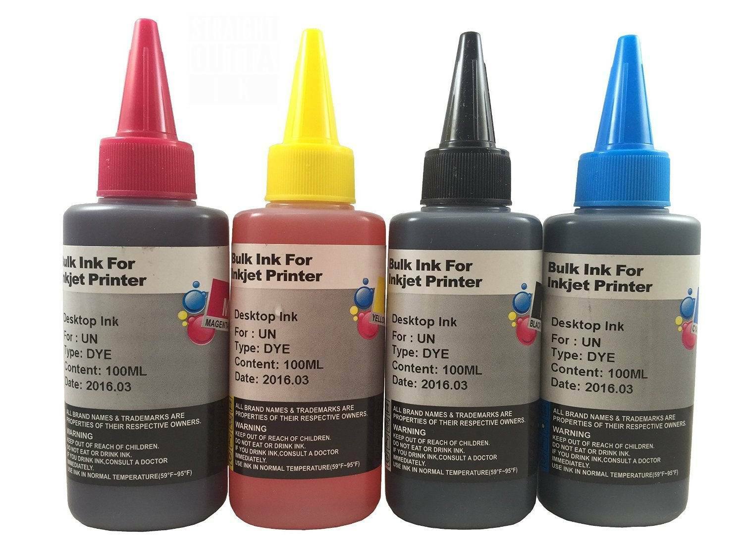 Refill ink kit for all Canon printer cartridge 4X100ML – discountinkllc