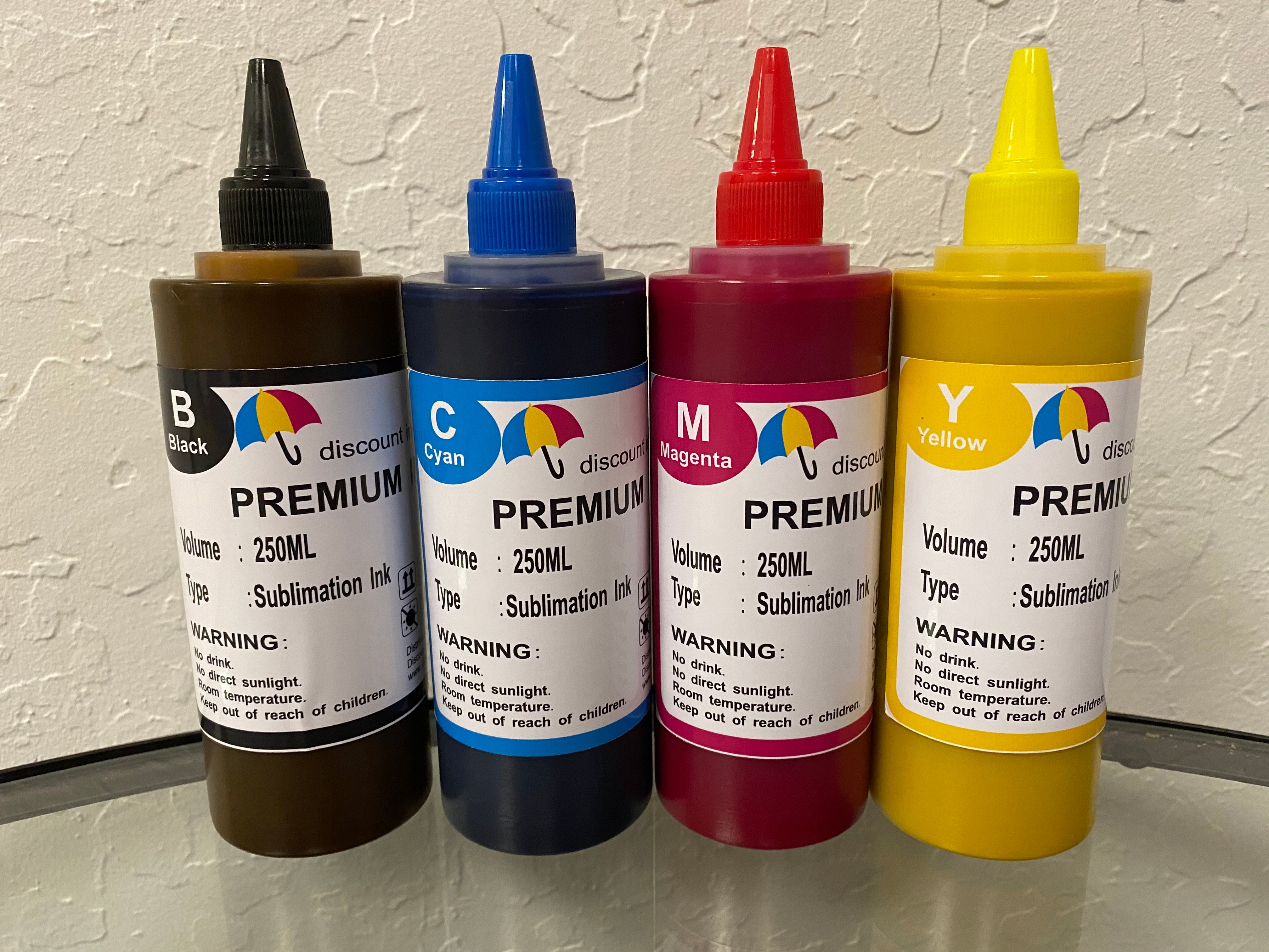 4x250ml Premium SUBLIMATION Refill Ink – discountinkllc