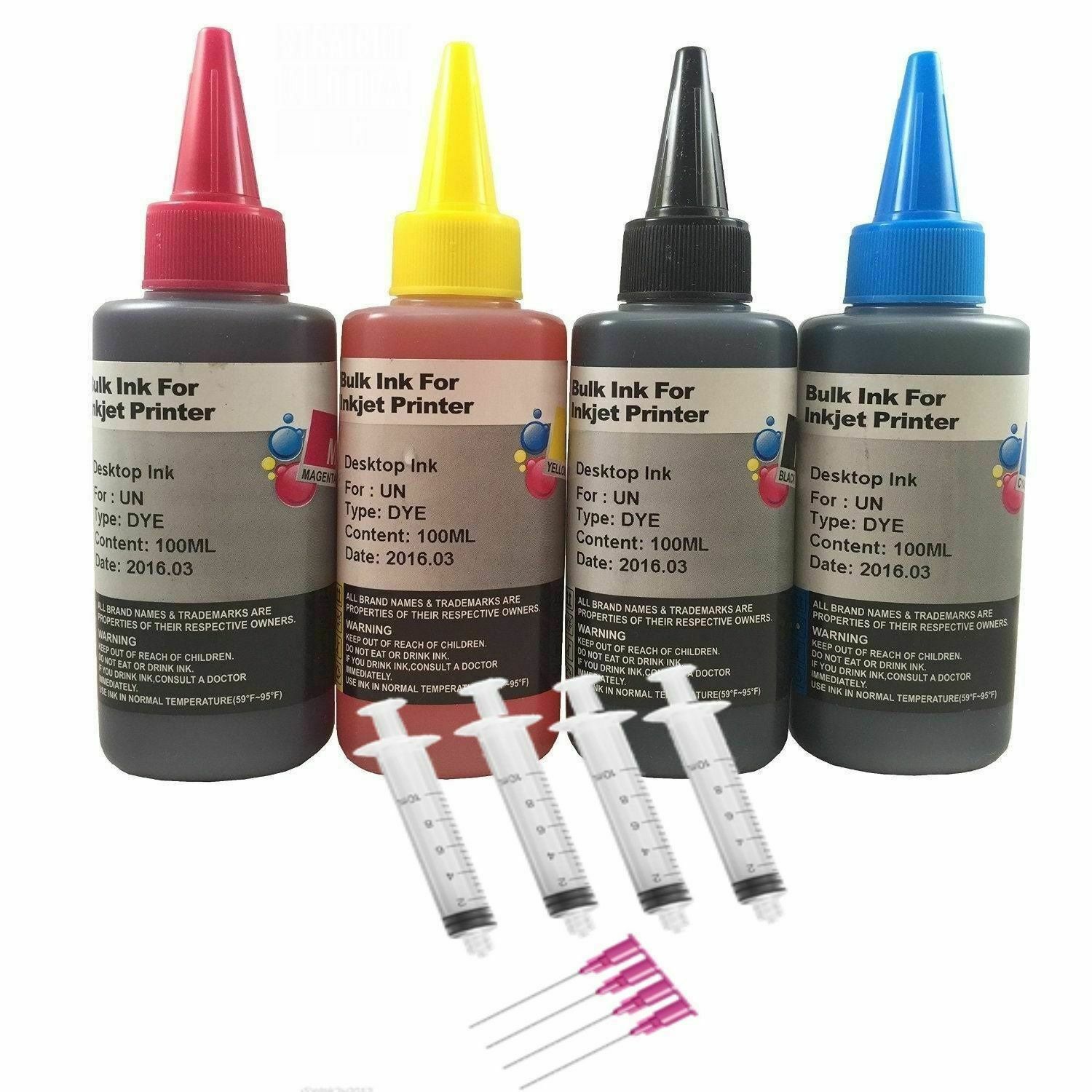 Premium Dye Bulk refill ink for Brother inkjet printer 4 colors ...