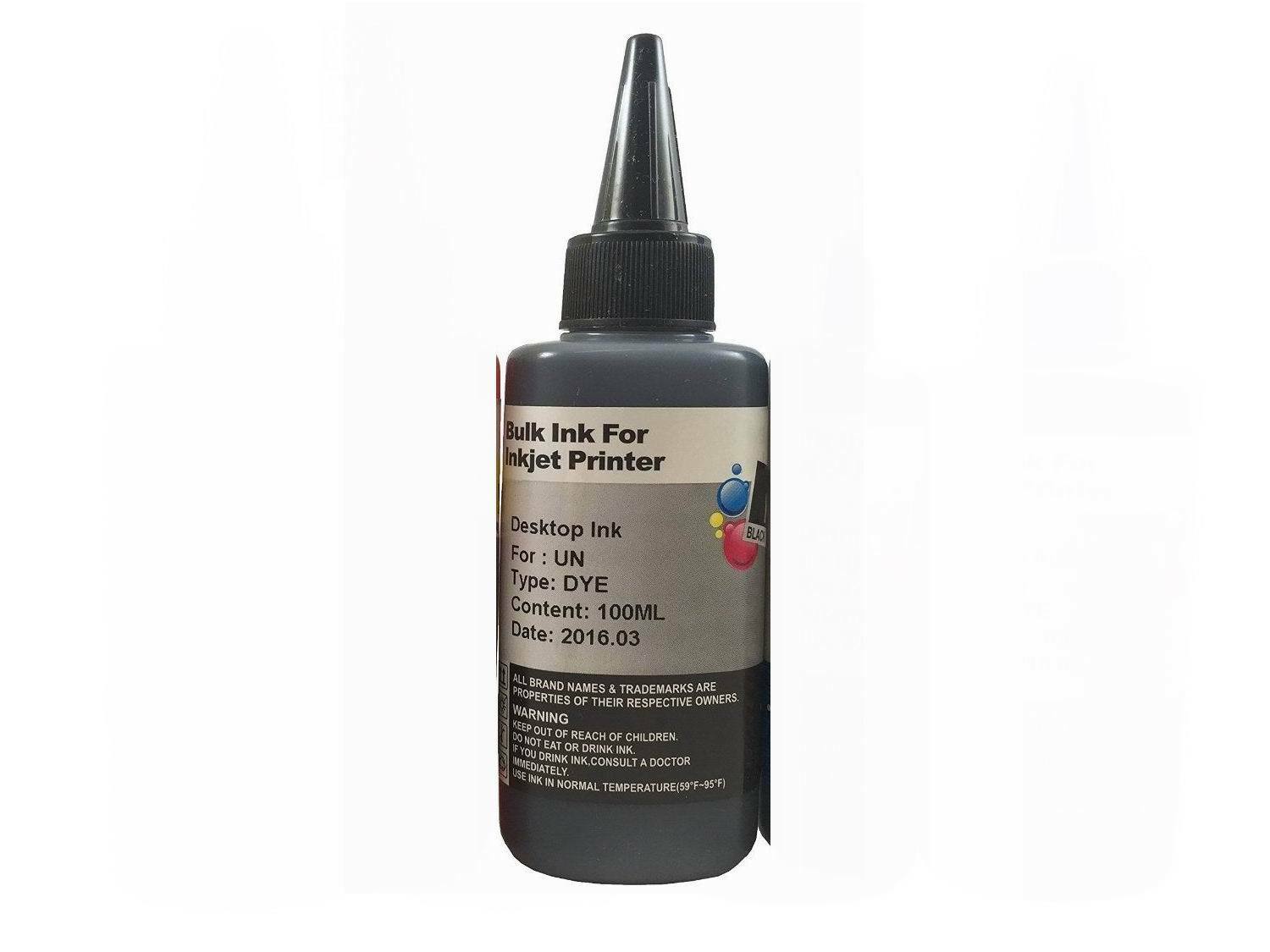 100ml Bulk Refill Ink for HP Epson Canon Brother inkjet printer BLACK ...