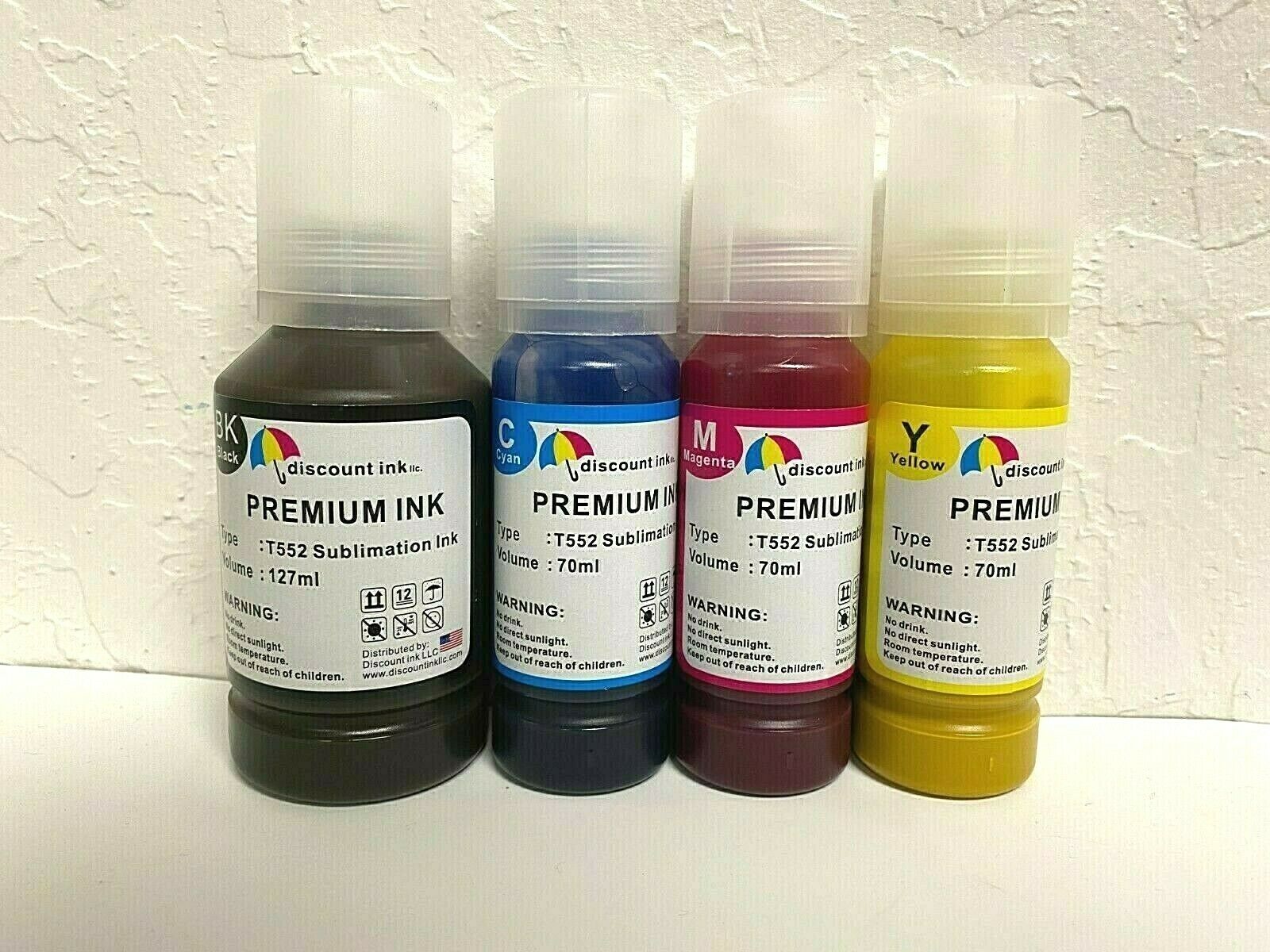 Premium Sublimation T552 Refill Ink Bottles for EcoTank ET-8500 ET-855 ...