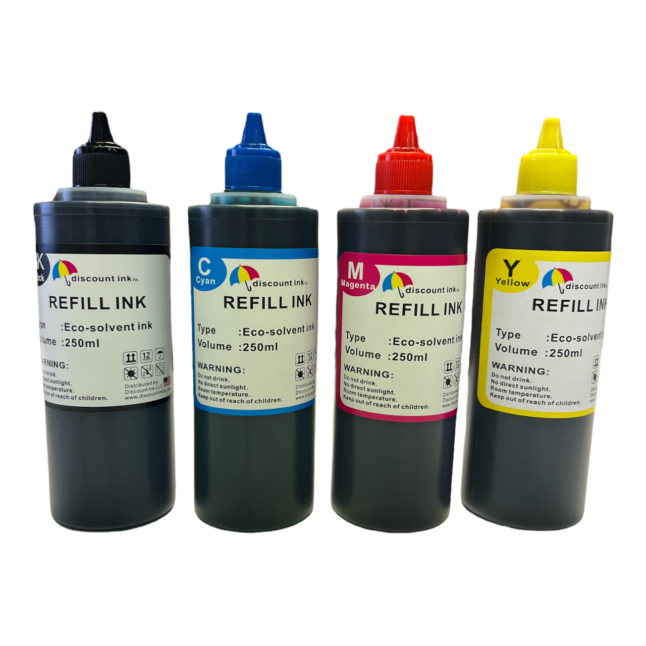 ECO Solvent (water based) ink 4X250ml Compatible with Epson printers ...